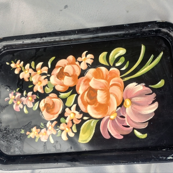 Other | Vintage Floral Tray Set | Poshmark